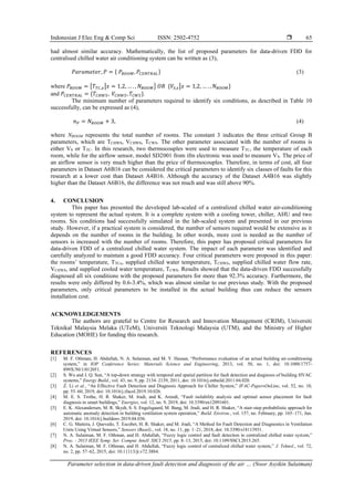 Parameter selection in data-driven fault detection and diagnosis of the air conditioning system ...