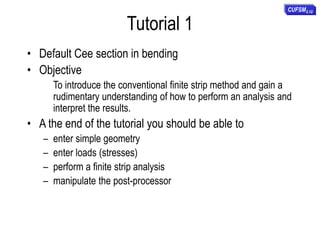 CUFSM cold form section analysis Tutorial.pdf