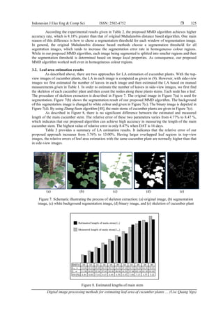 Digital image processing methods for estimating leaf area of cucumber plants | PDF