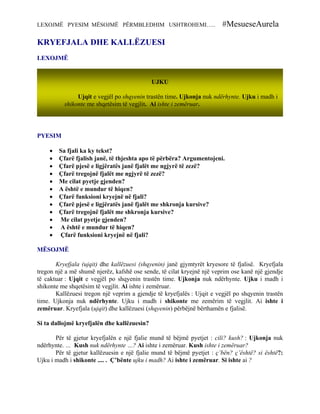 Gramatike-Lexojme-Pyesim-mesojme-Permbledhim-Ushtrohemi | PDF