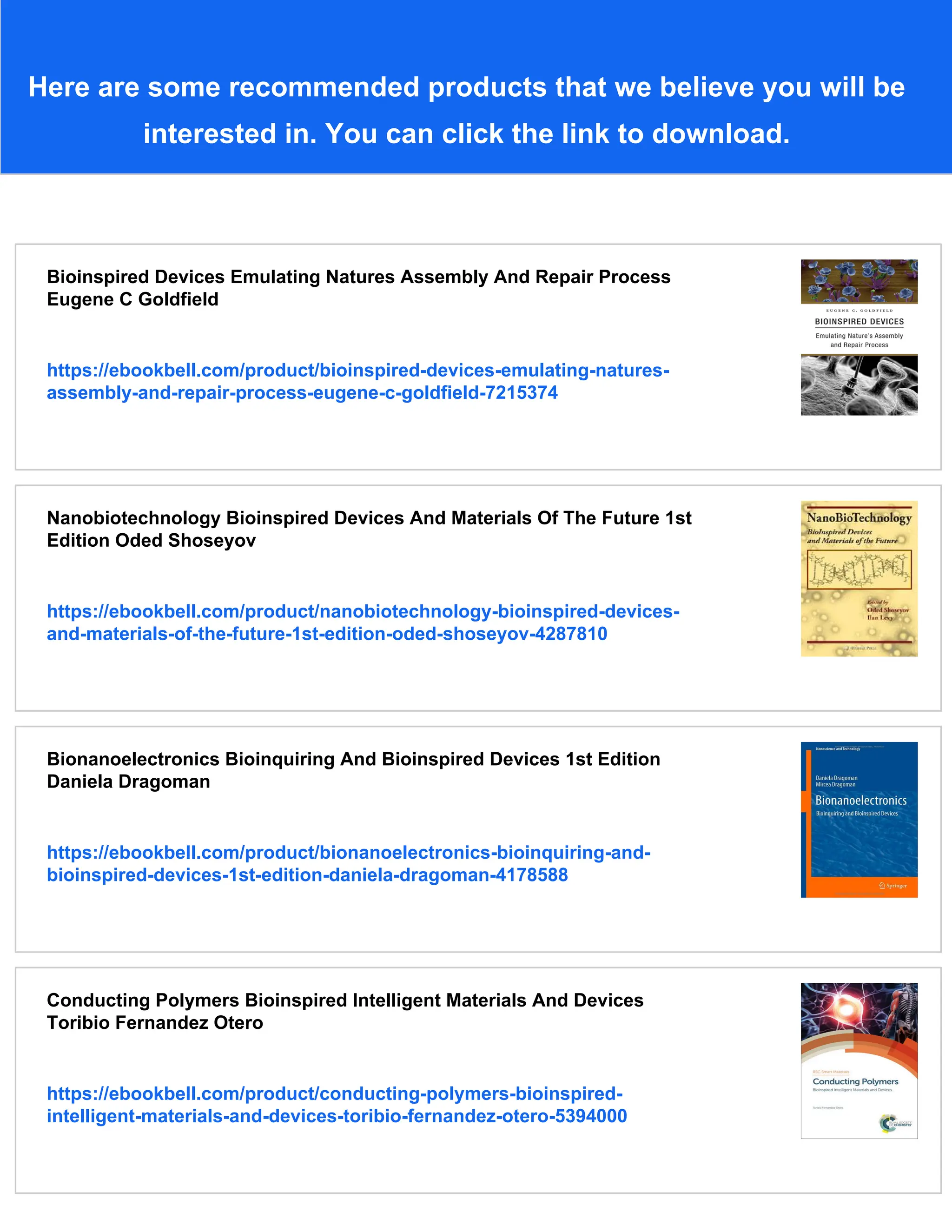 Bioinspired Devices Emulating Natures Assembly And Repair Process ...