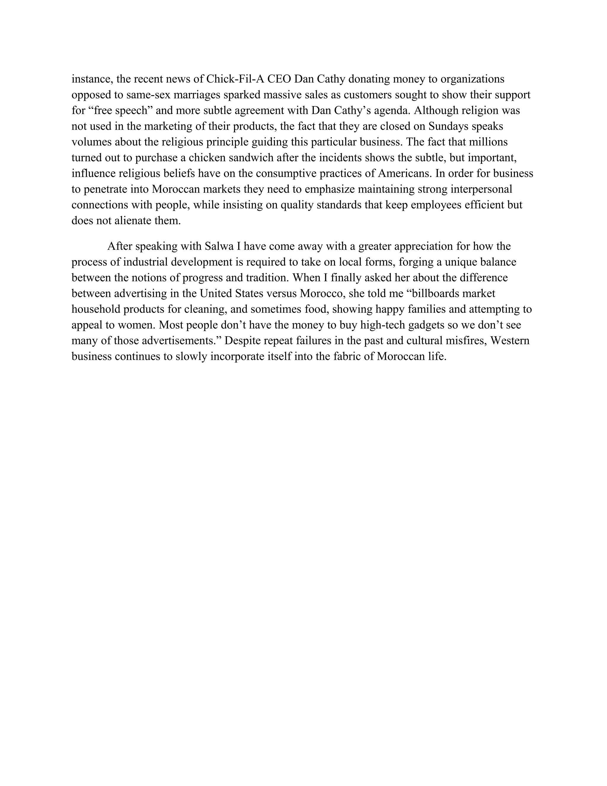 Professional Writing Sample | DOC