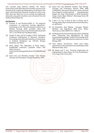 Classification of Paddy Types using Naïve Bayesian Classifiers | PDF