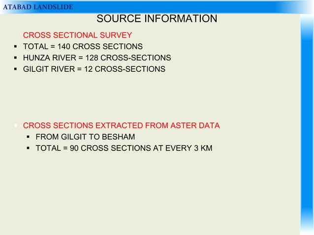 Dam Break Study-Hunza River by NESPAK | PPT
