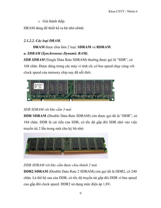 Phân tích kiến trúc và nguyên lý làm việc của bộ nhớ RAM chuẩn DDRAM | PDF