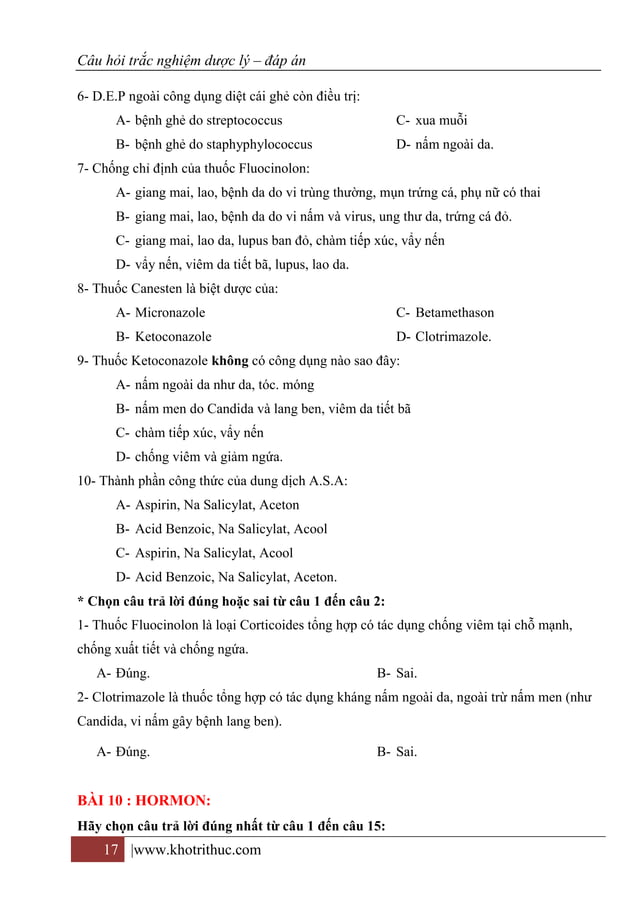 258008628-Trac-Nghiem-Duoc-Ly-Dap-An.doc