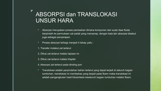 unsur hara pada tumbuhan untuk me,ihat pertumbuhan | PPTX