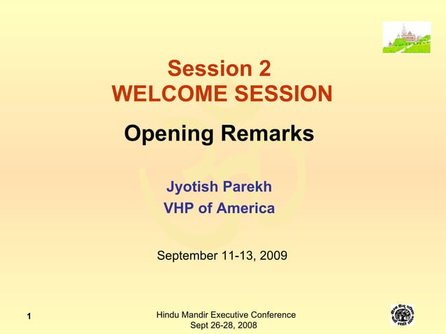 Opening Remarks - Jyotish Parekh (s02-1) | PPT | Free Download