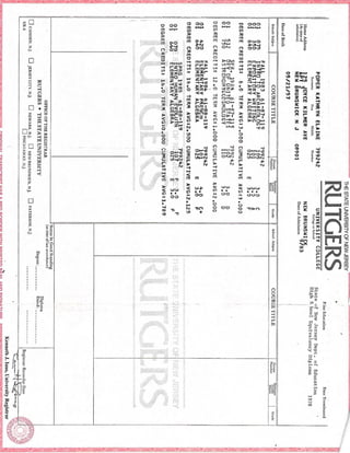 Rutgers Transcript | PDF