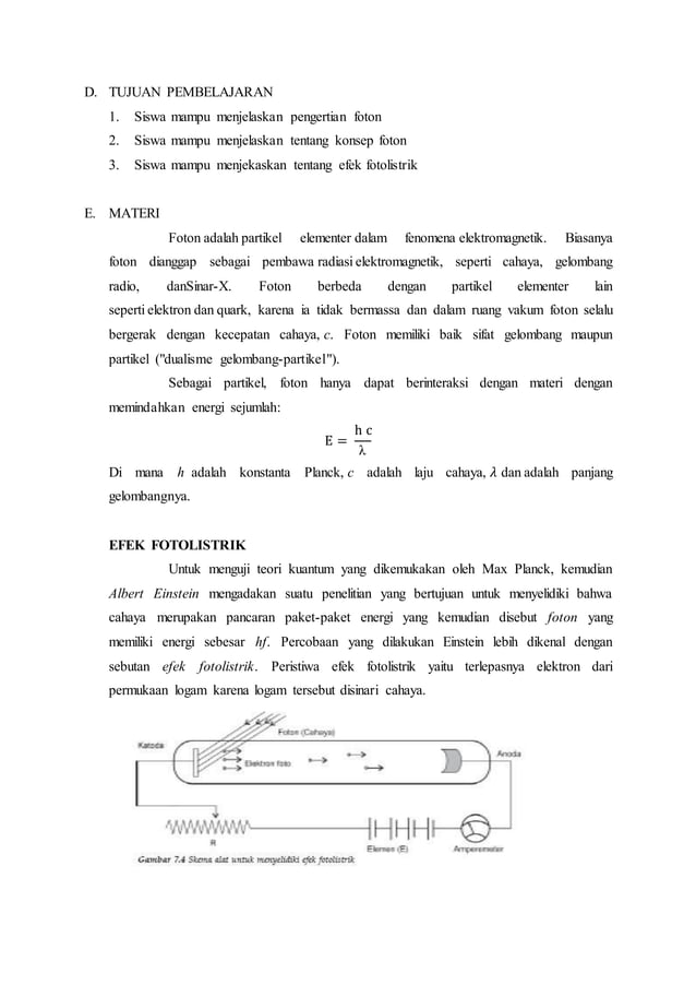 rpp fisika kuantum semester 2 fisika kelas XII | PDF