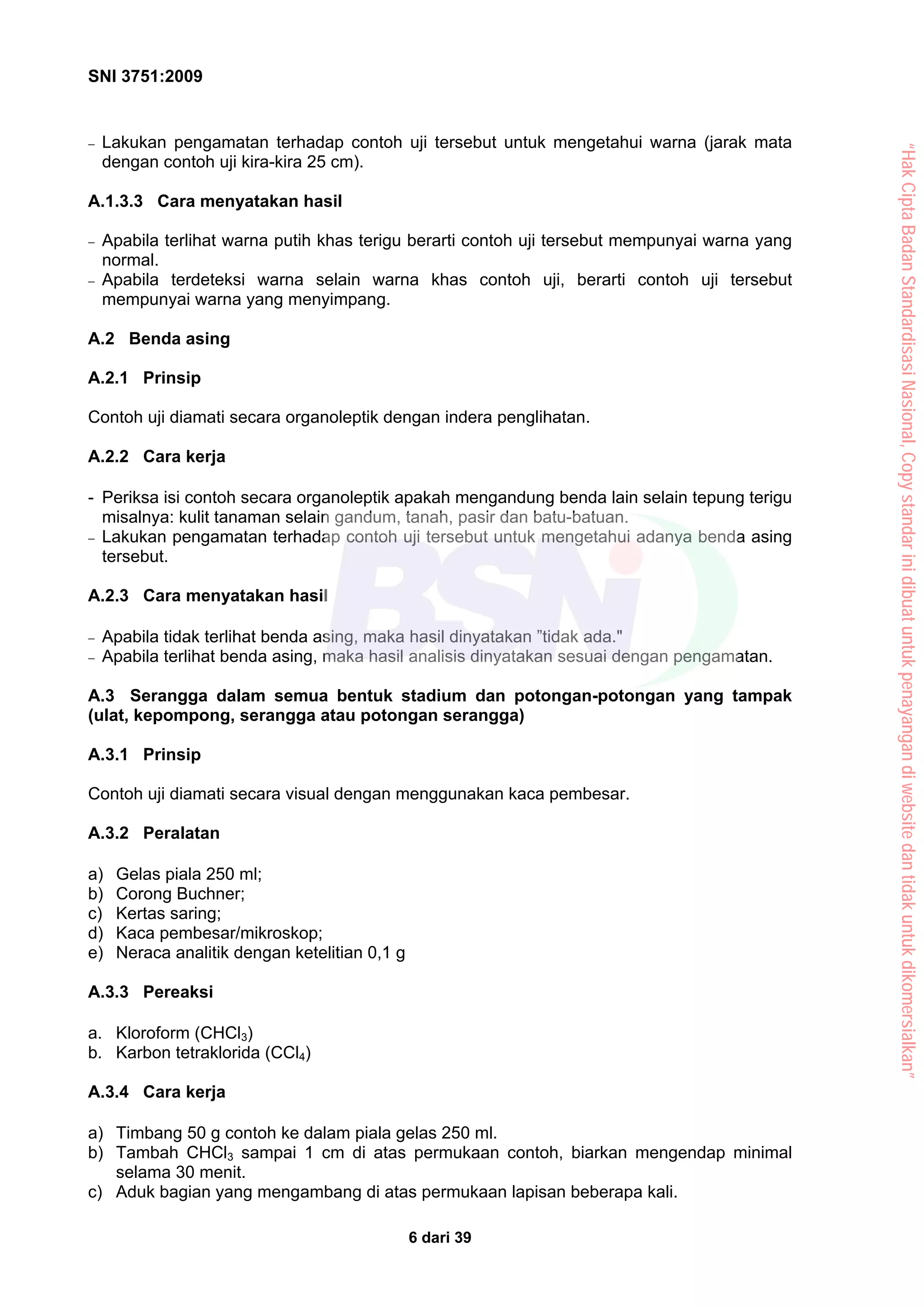 25820 sni 3751-2009 (tepung terigu) | PDF