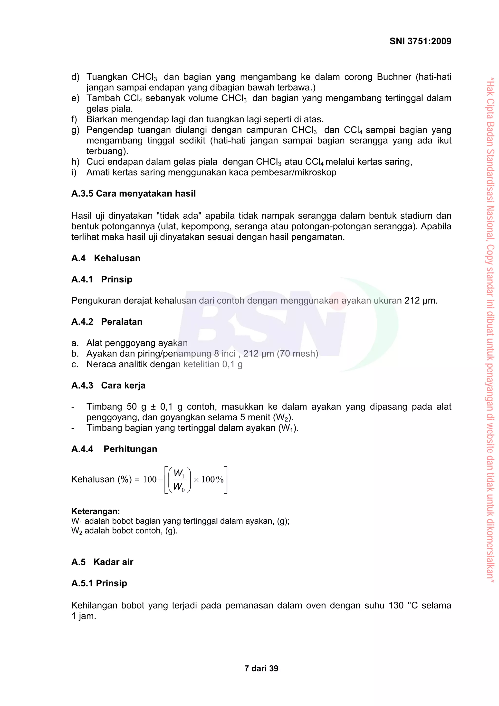 25820 sni 3751-2009 (tepung terigu) | PDF