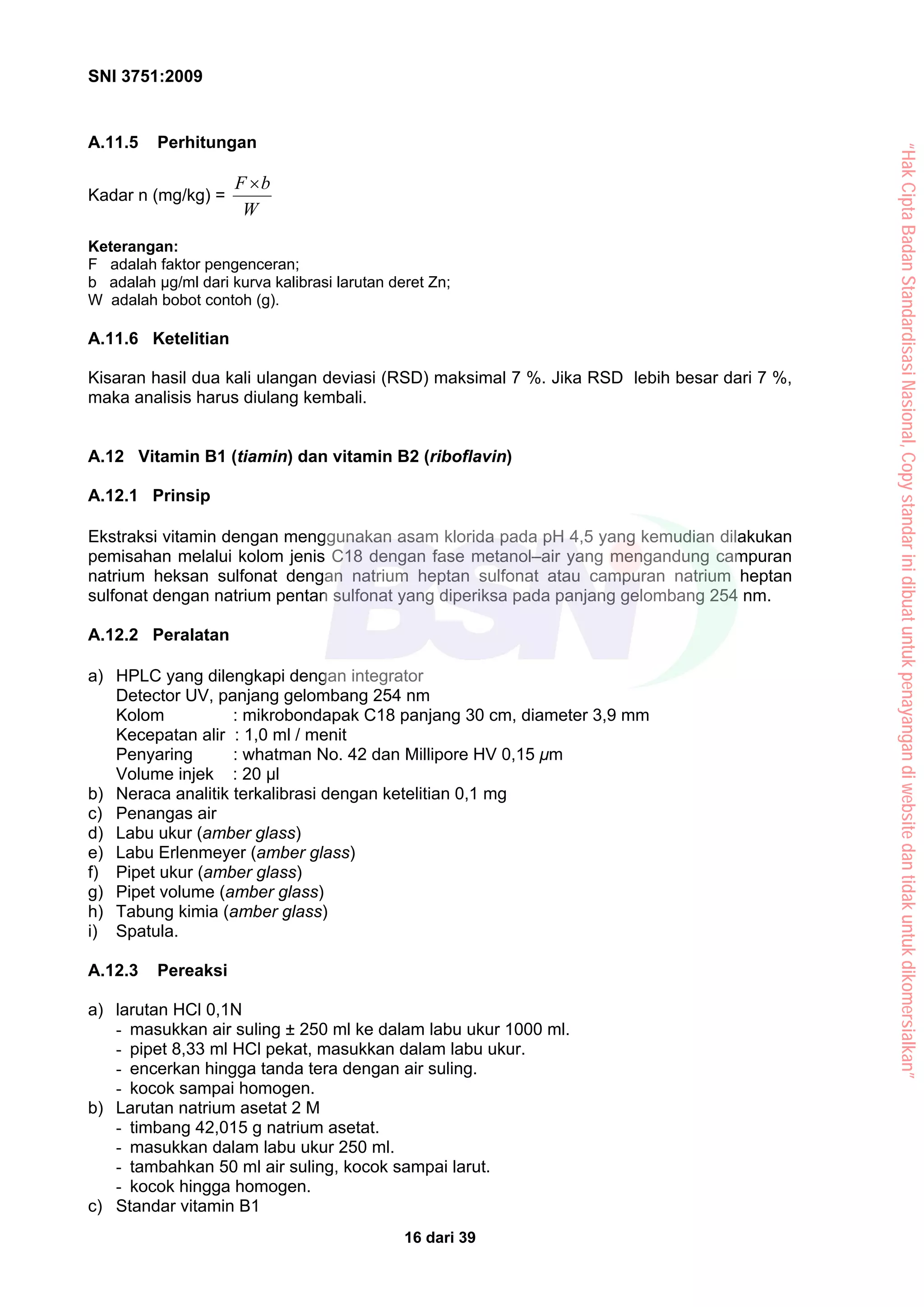 25820 sni 3751-2009 (tepung terigu) | PDF