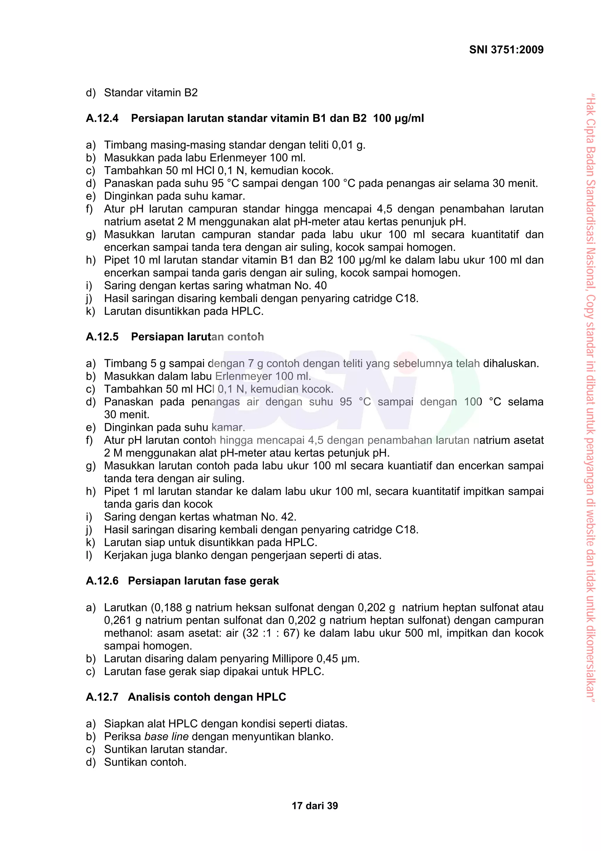 25820 sni 3751-2009 (tepung terigu) | PDF