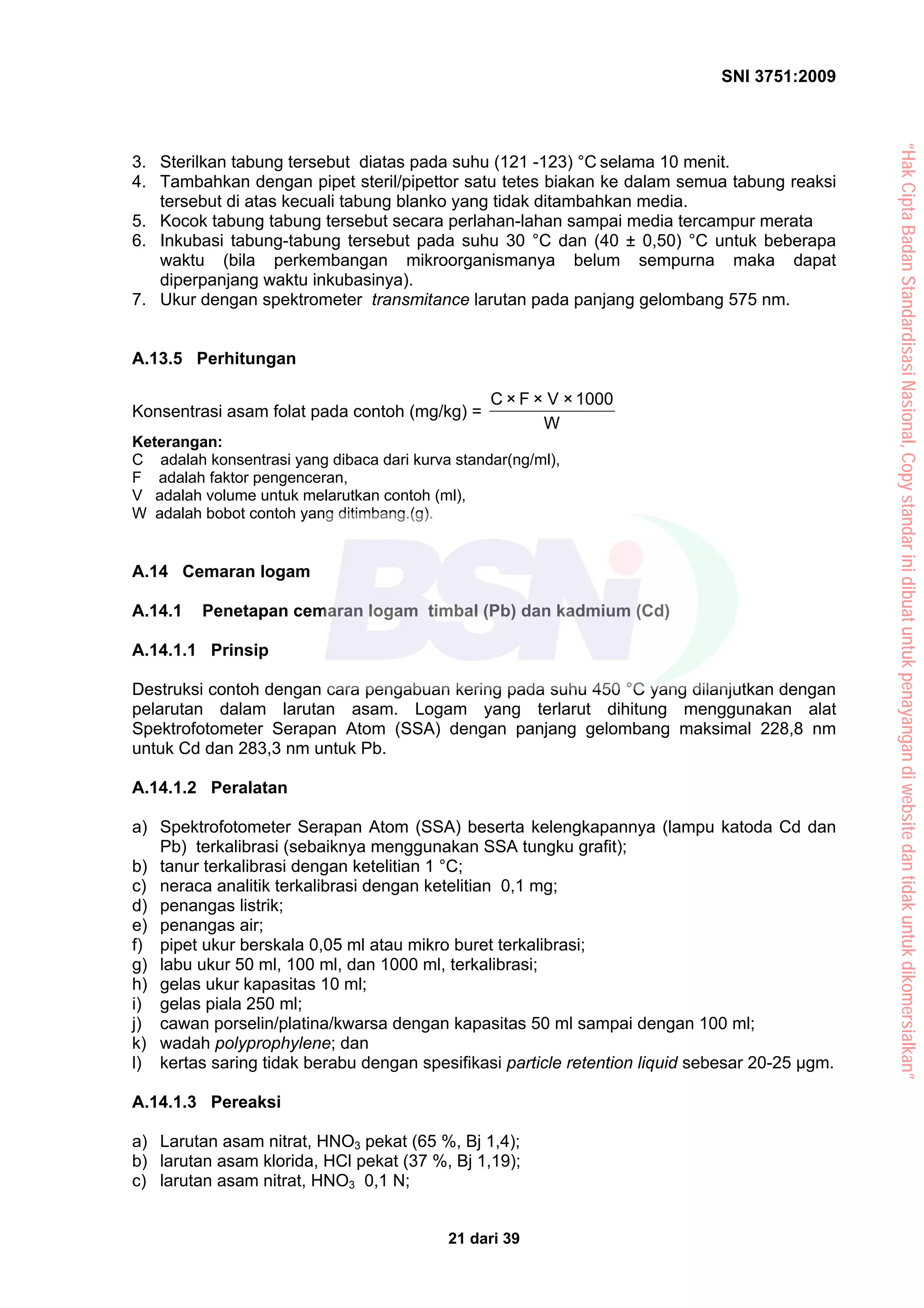25820 sni 3751-2009 (tepung terigu) | PDF