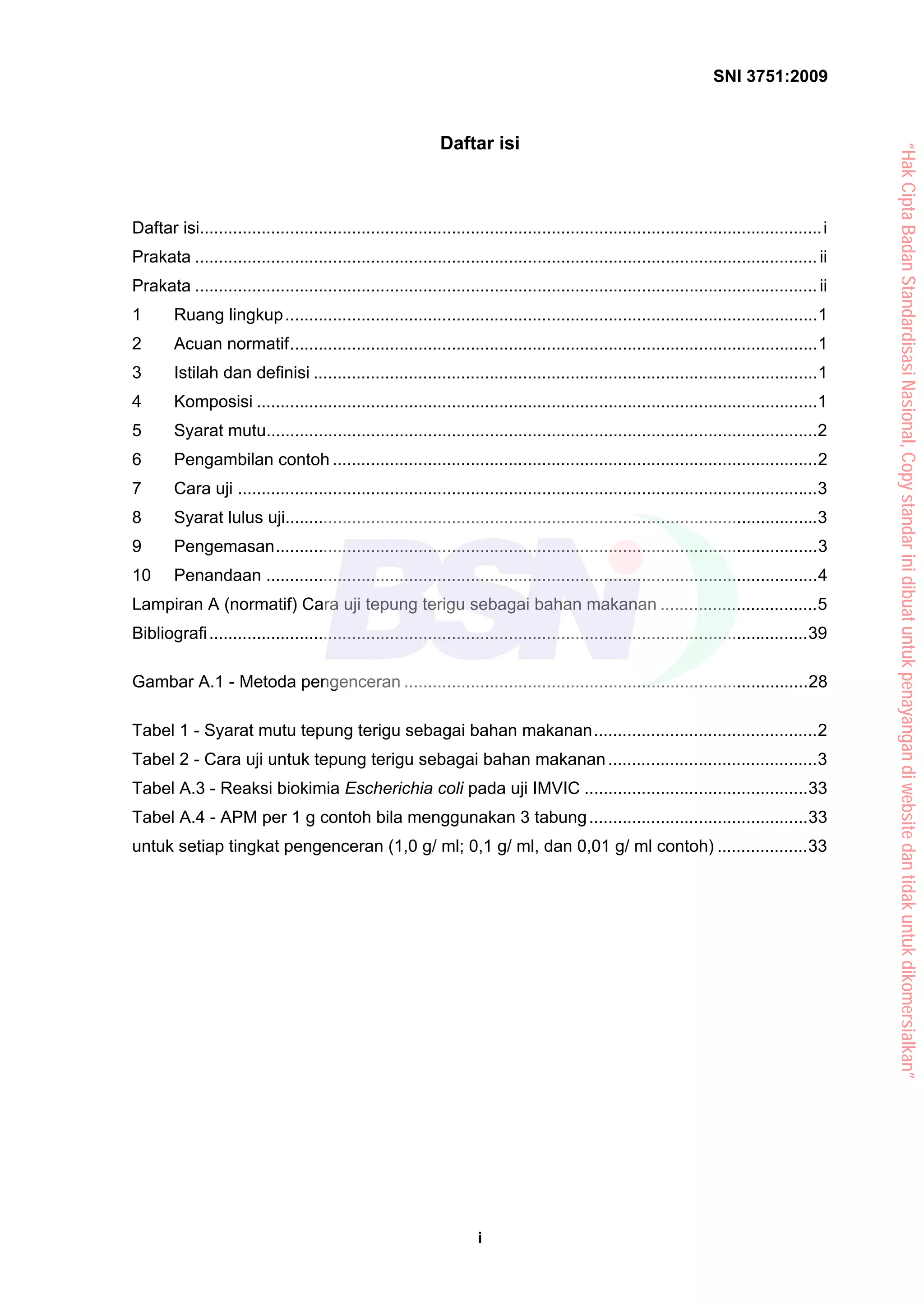 25820 sni 3751-2009 (tepung terigu) | PDF