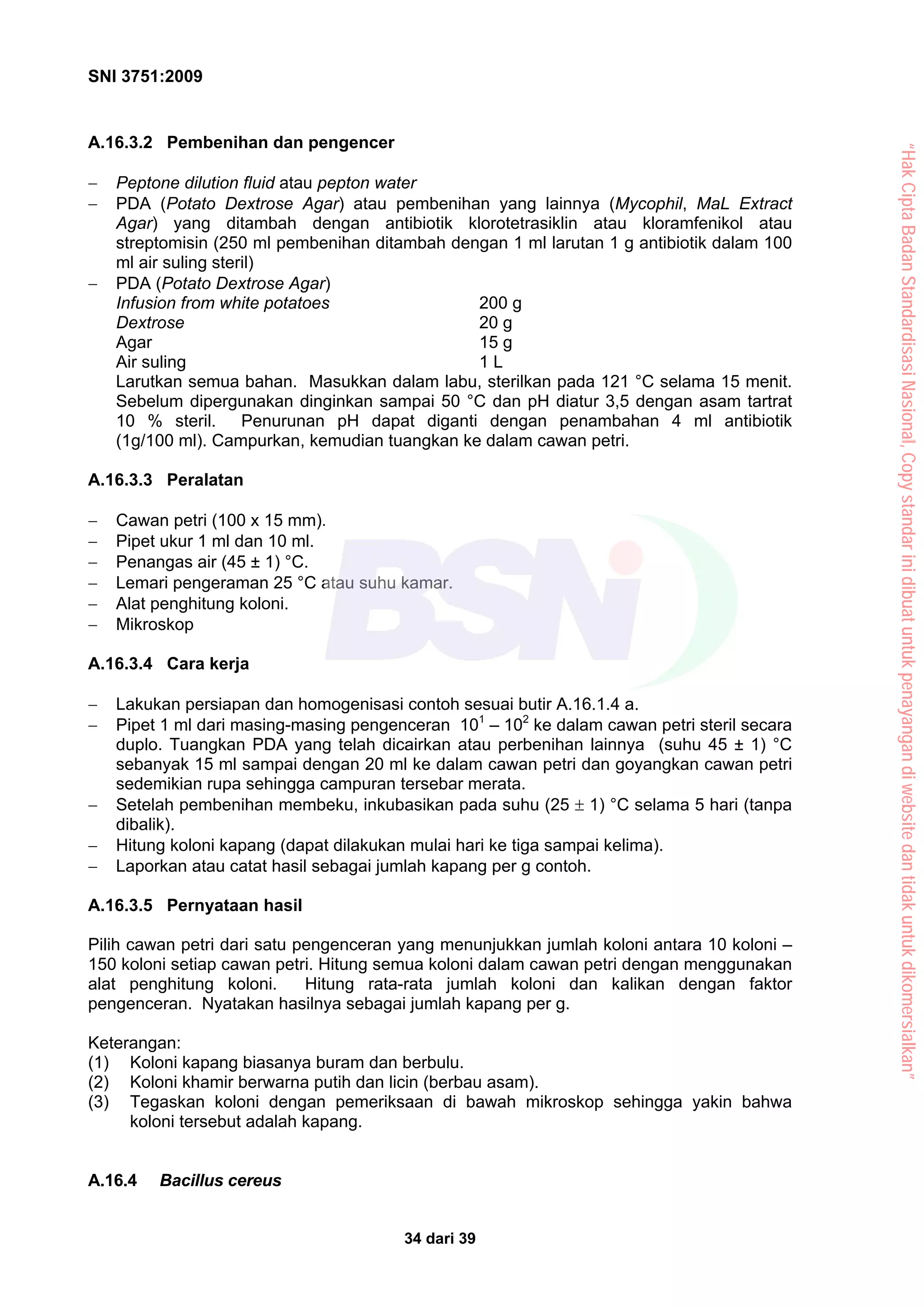 25820 sni 3751-2009 (tepung terigu) | PDF