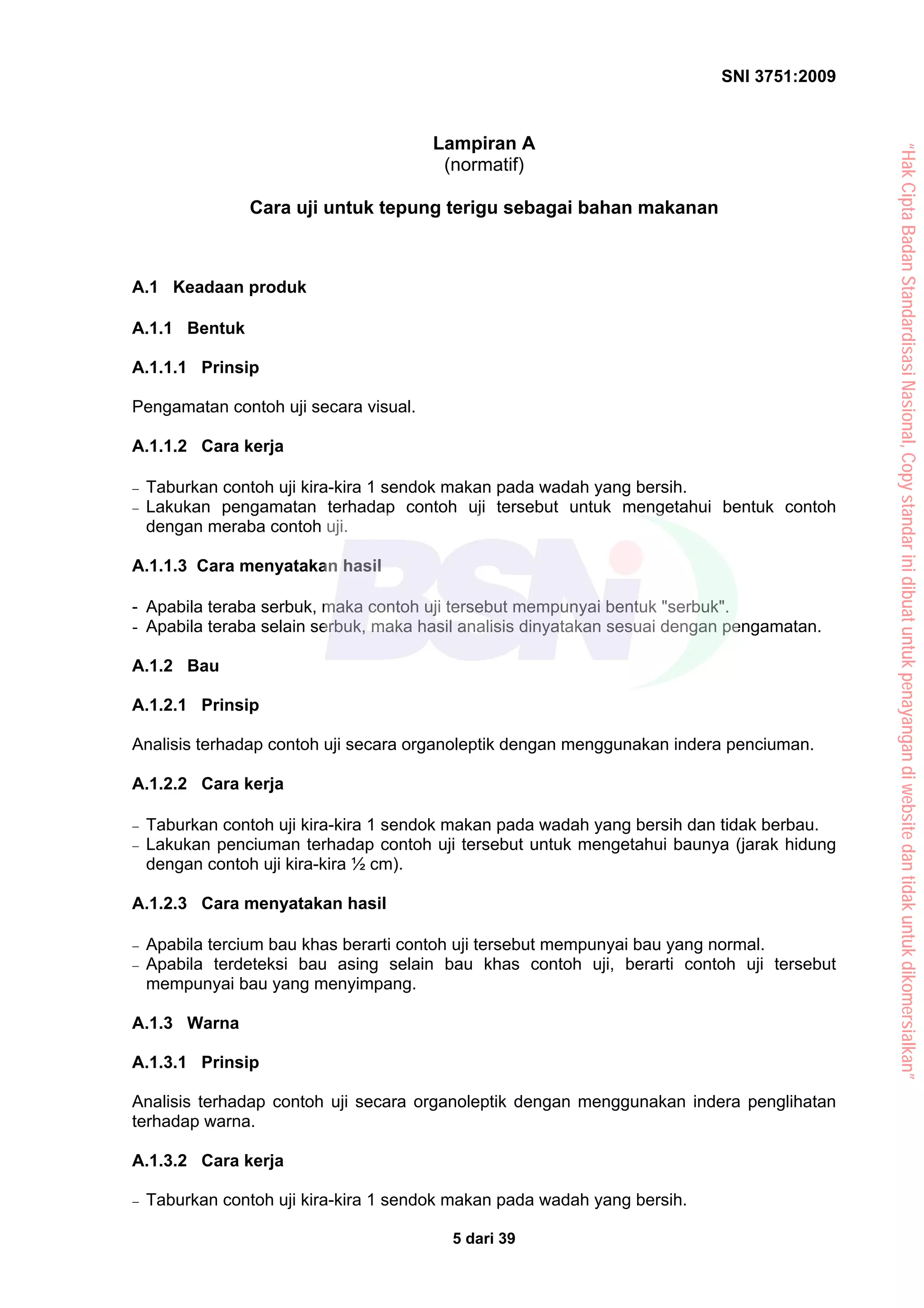 25820 sni 3751-2009 (tepung terigu) | PDF