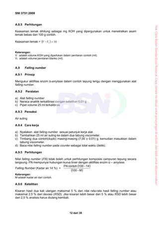 25820 sni 3751-2009 (tepung terigu) | PDF