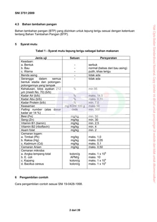 25820 sni 3751-2009 (tepung terigu) | PDF