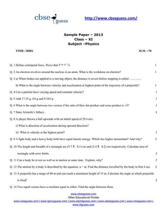 258418024 xi physics | PDF