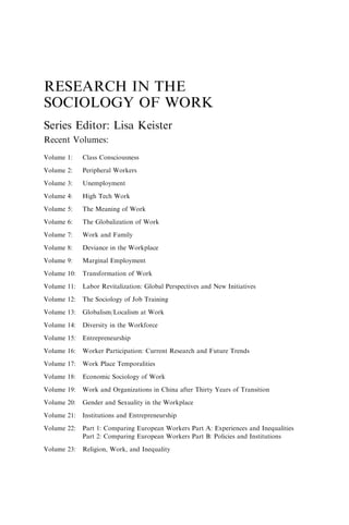 Networks Work And Inequality Steve Mcdonald Lisa Keister | PDF