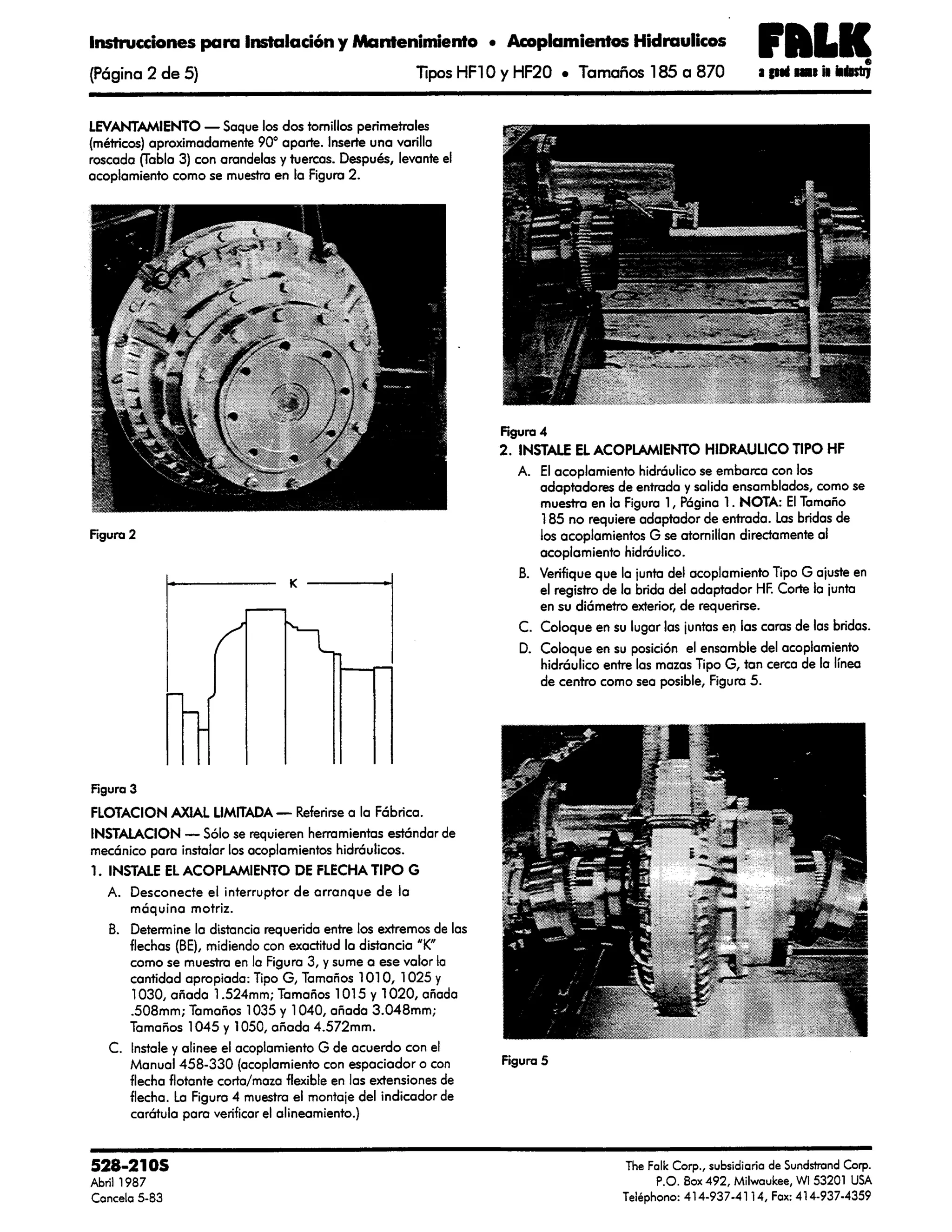 acoples hidraulicos falk | PDF