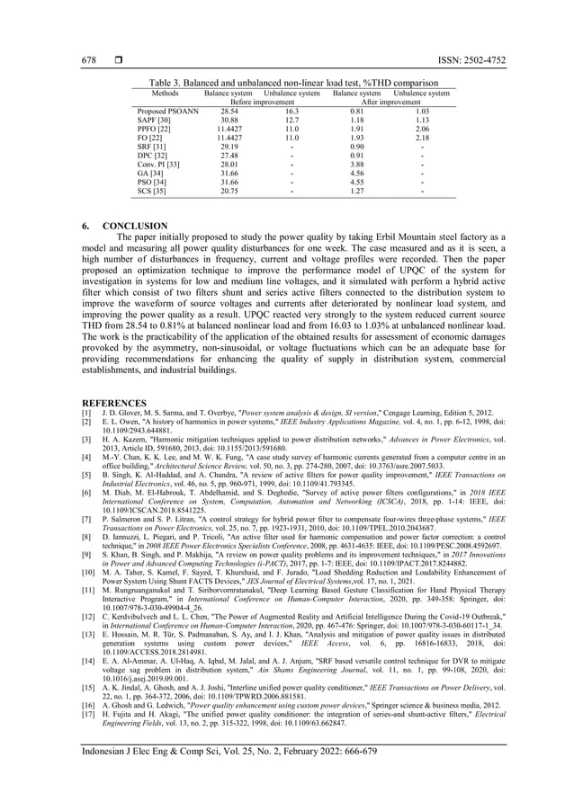Power quality improvement of distribution systems asymmetry caused by power disturbances basedon ...