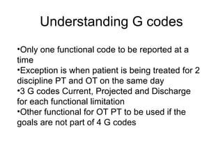 Understanding G codes | PPT | Physical Therapy | Wellness