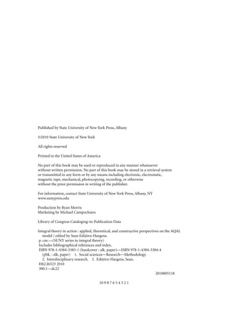 Integral Theory In Action Applied Theoretical And Constructive ...