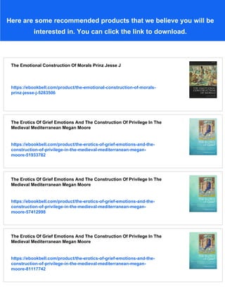 The Emotional Construction Of Morals Jesse Prinz | PDF