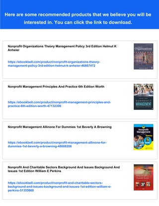 Nonprofit Neighborhoods An Urban History Of Inequality And The American ...