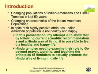 Current Science, Hindu Way of Living, and the Role Temples Can Play ...