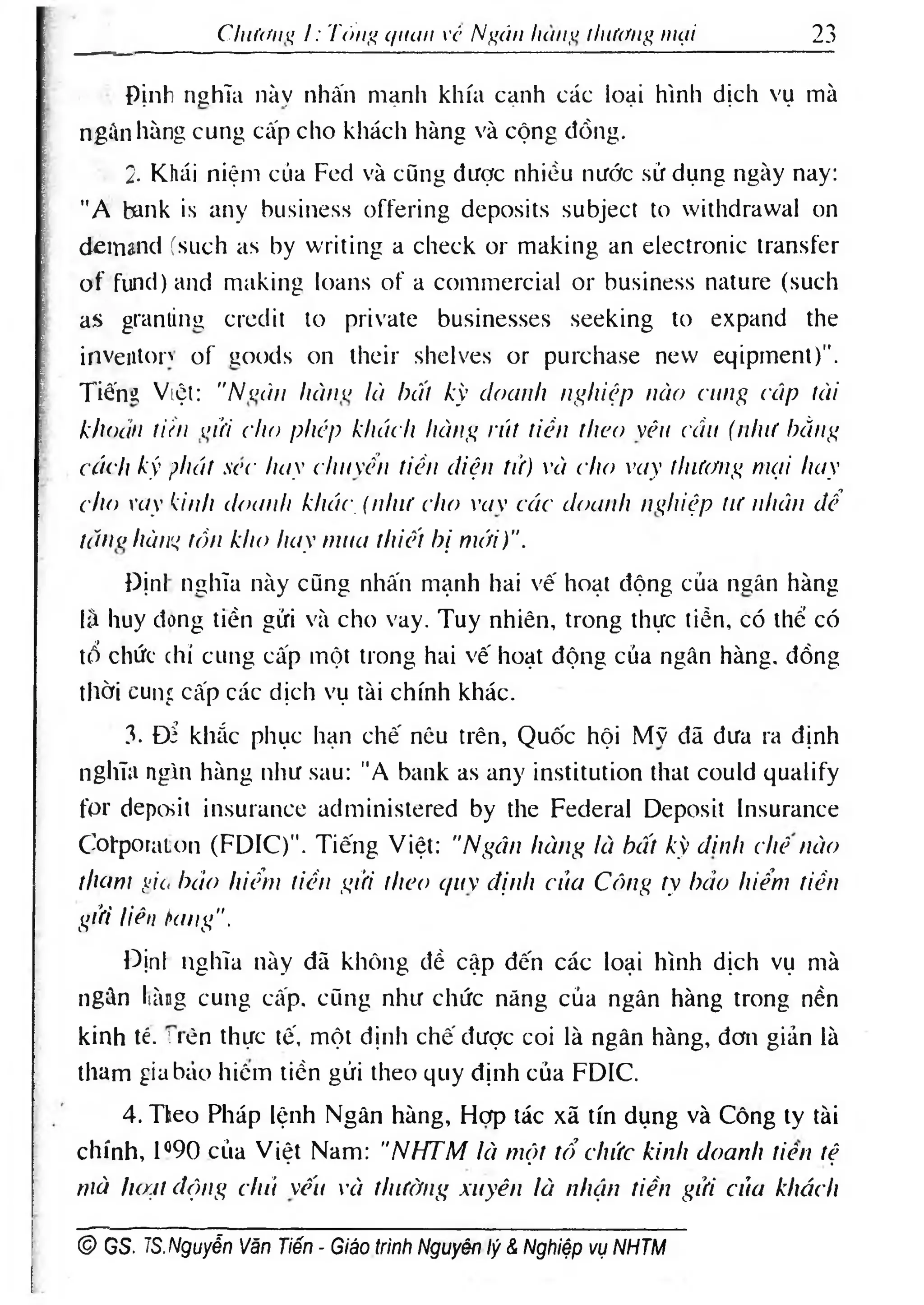 Giáo trình Nguyên lý và nghiệp vụ ngân hàng thương mại 2587829 | PDF