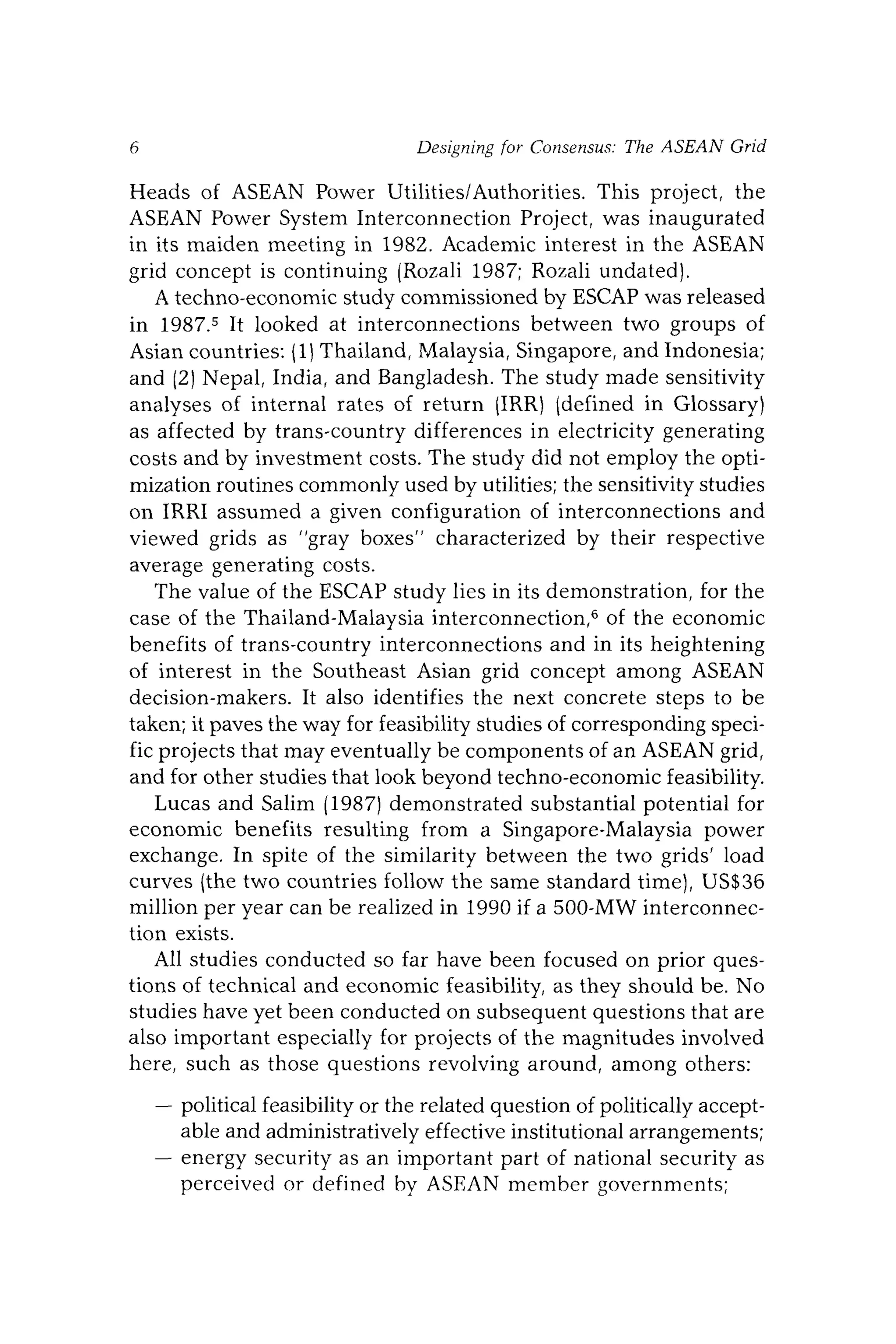 Designing For Consensus The Asean Grid Serafin D Talisayon | PDF