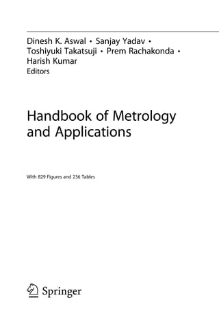 Handbook Of Metrology And Applications 1st Ed 2023 Dinesh K Aswal | PDF