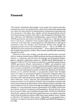 Mncs And Asean Development In The 1980s Arun Senkuttuvan Editor | PDF