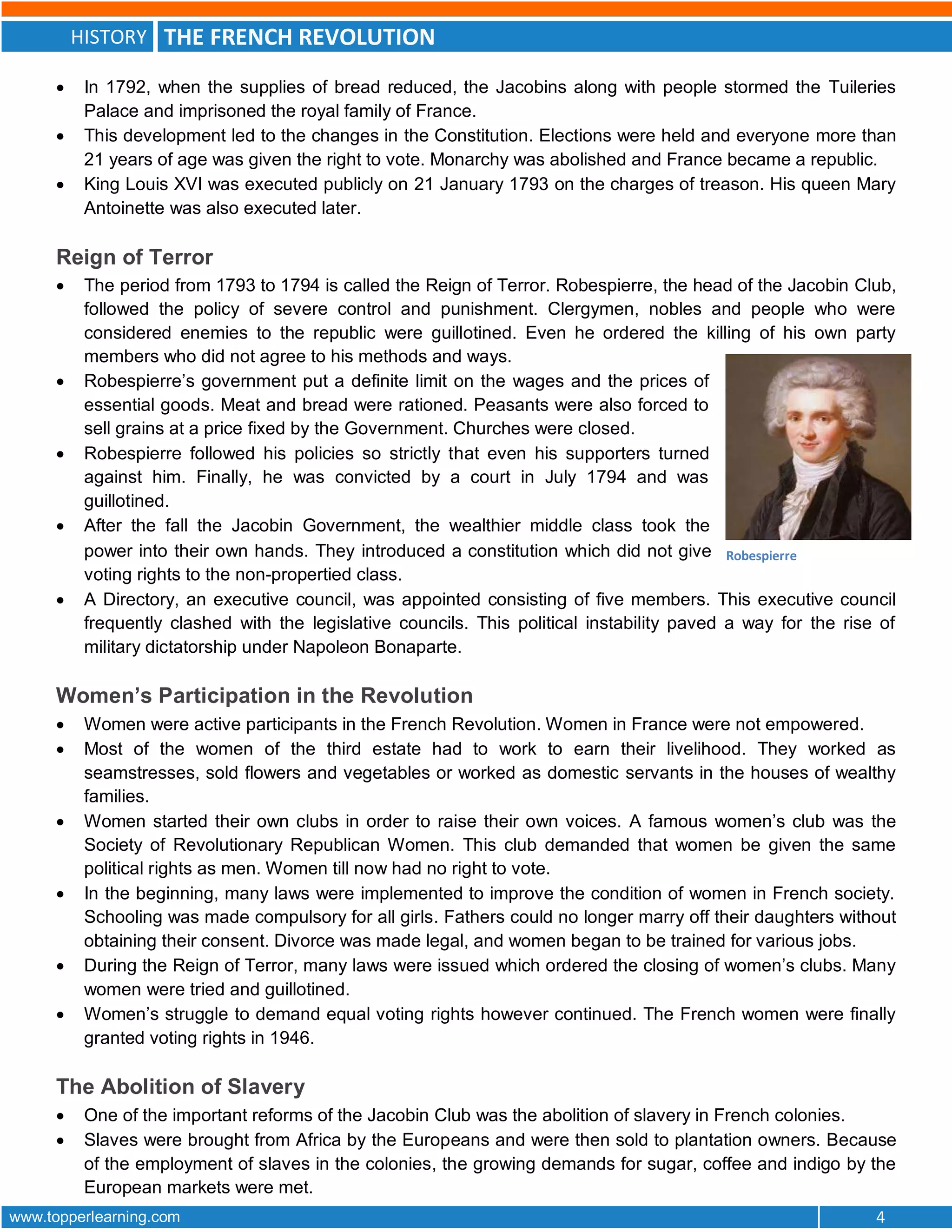 the french revolution notes (class- 9th) | PDF