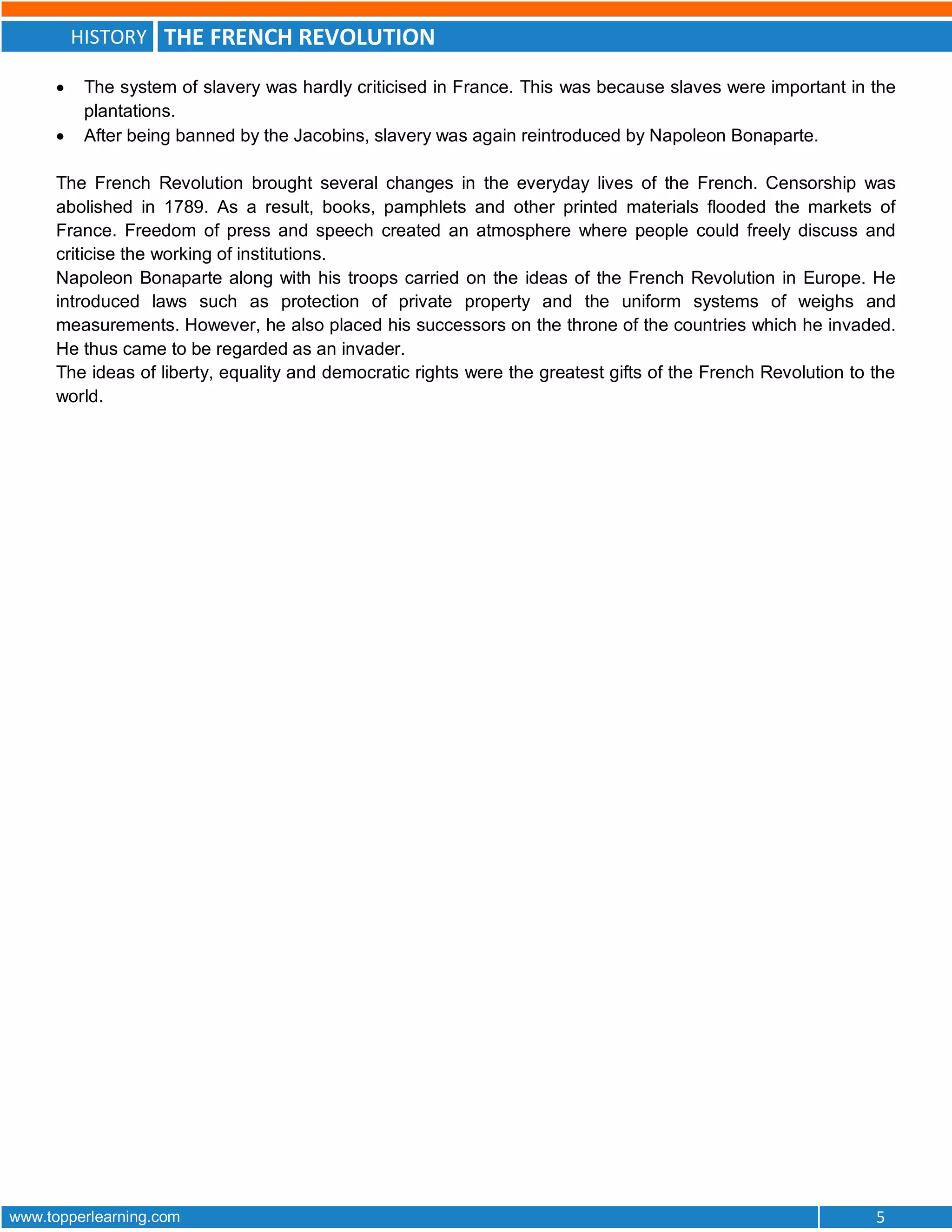 the french revolution notes (class- 9th) | PDF