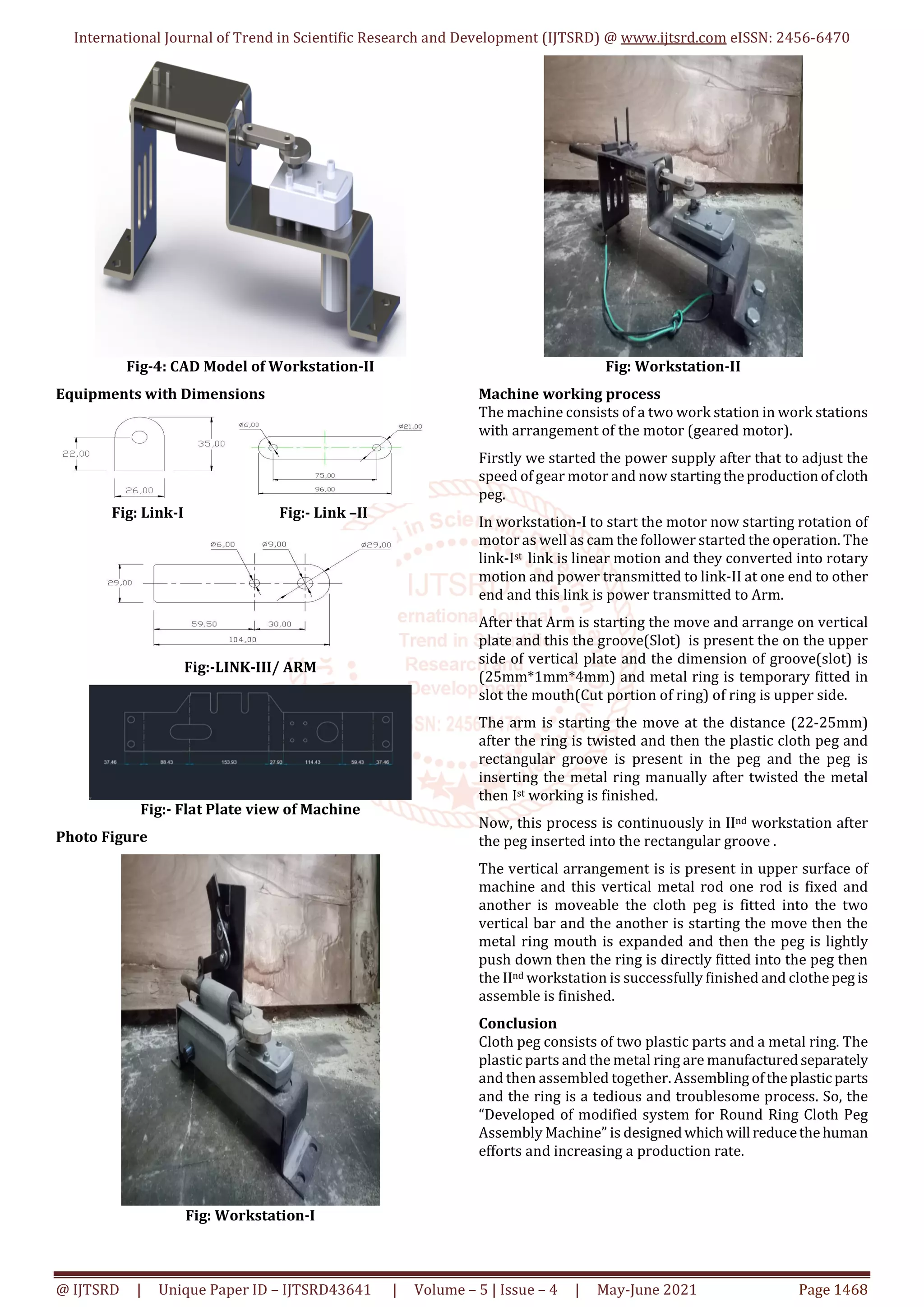 Development of Modified System for Round Ring Cloth Peg Assembly | PDF