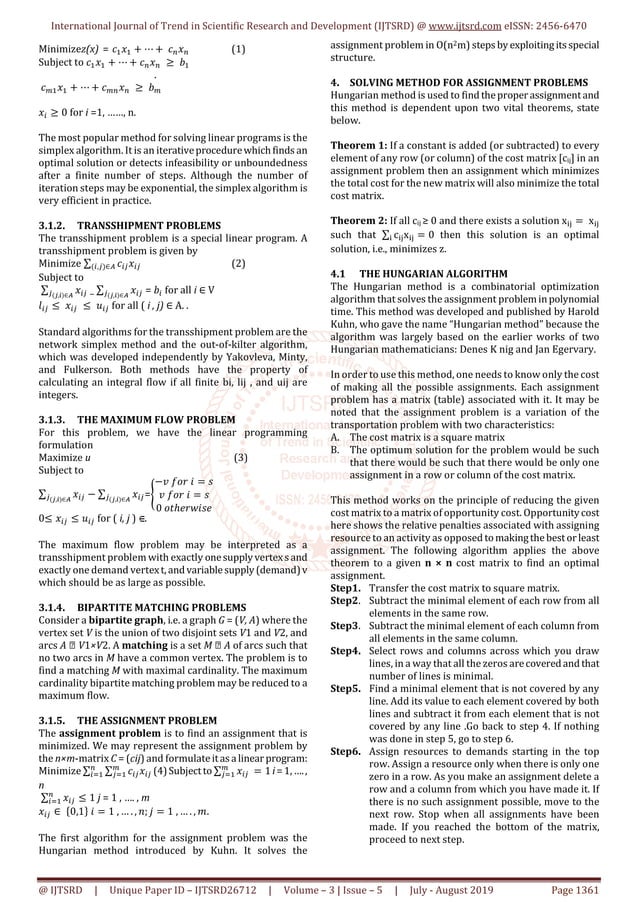 Minimization of Assignment Problems | PDF