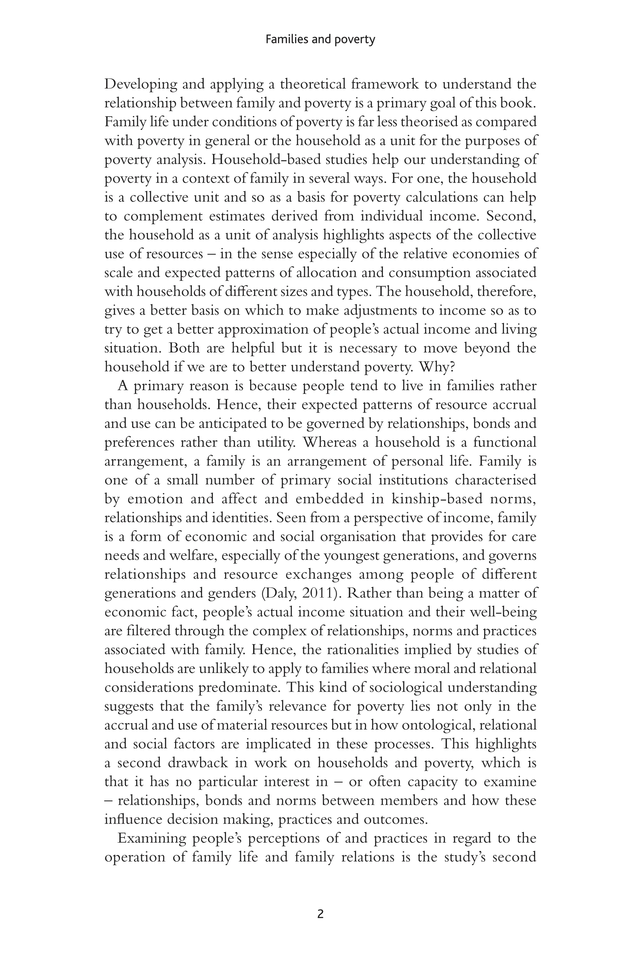 Families And Poverty Everyday Life On A Low Income Mary Daly Grace ...