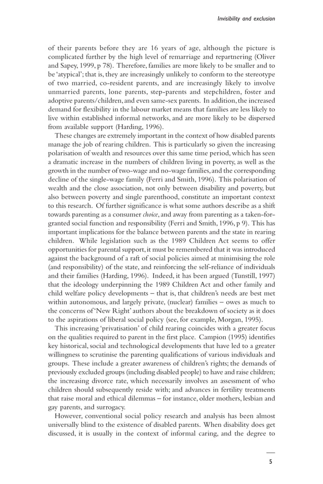Parenting And Disability Disabled Parents Experiences Of Raising ...