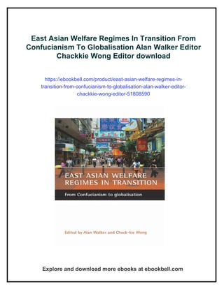 East Asian Welfare Regimes In Transition From Confucianism To ...