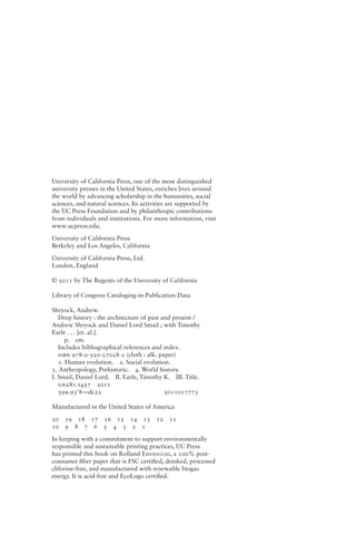 Deep History The Architecture Of Past And Present Andrew Shryock Daniel ...