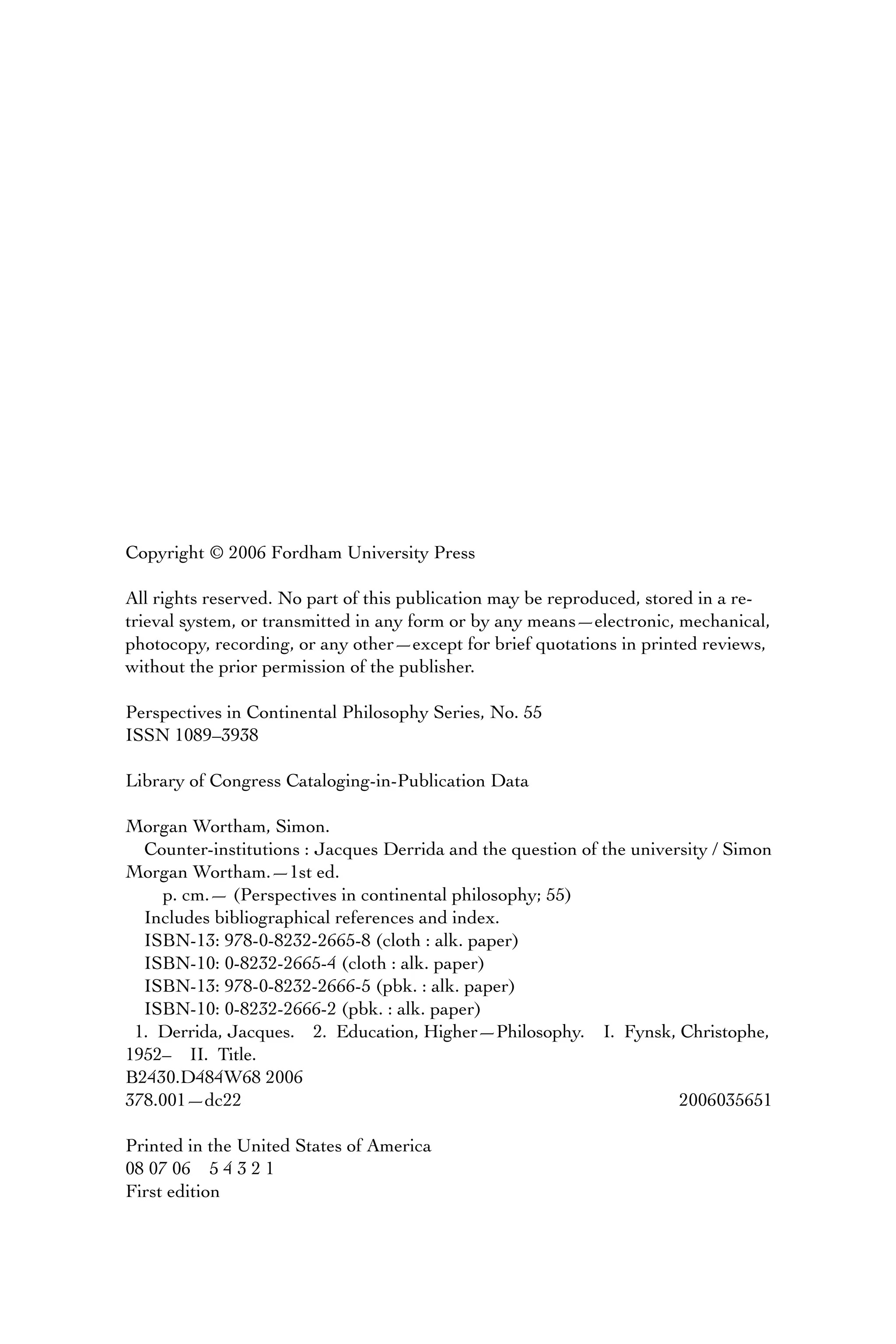 Counterinstitutions Jacques Derrida And The Question Of The University ...