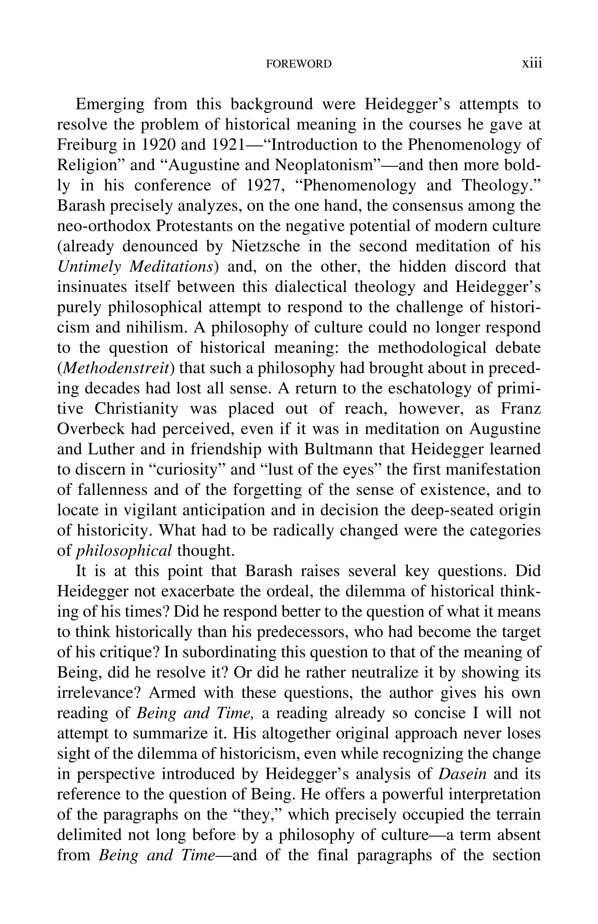 Martin Heidegger And The Problem Of Historical Meaning Jeffrey Andrew ...