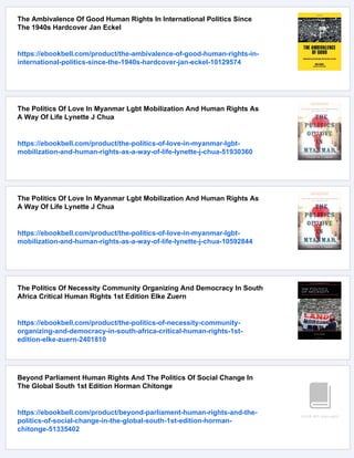 The Politics Of Human Rights In Egypt And Jordan Bosmat Yefet | PDF