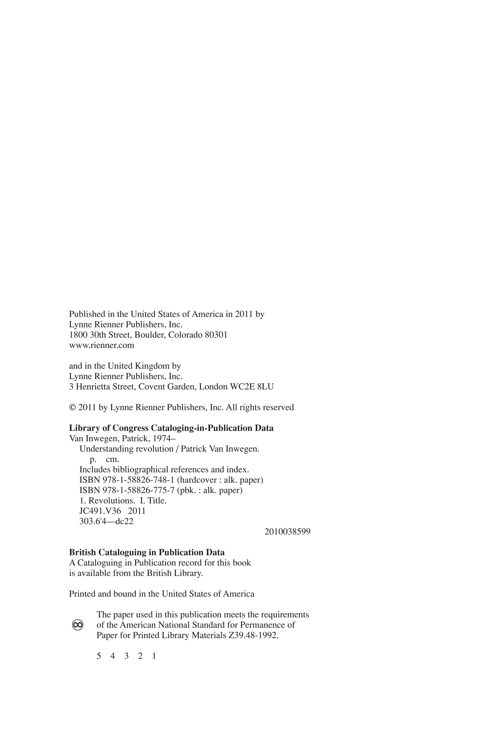 Understanding Revolution Patrick Van Inwegen | PDF