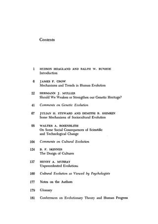Evolution And Mans Progress Hudson Hoagland Editor Ralph W Burhoe ...